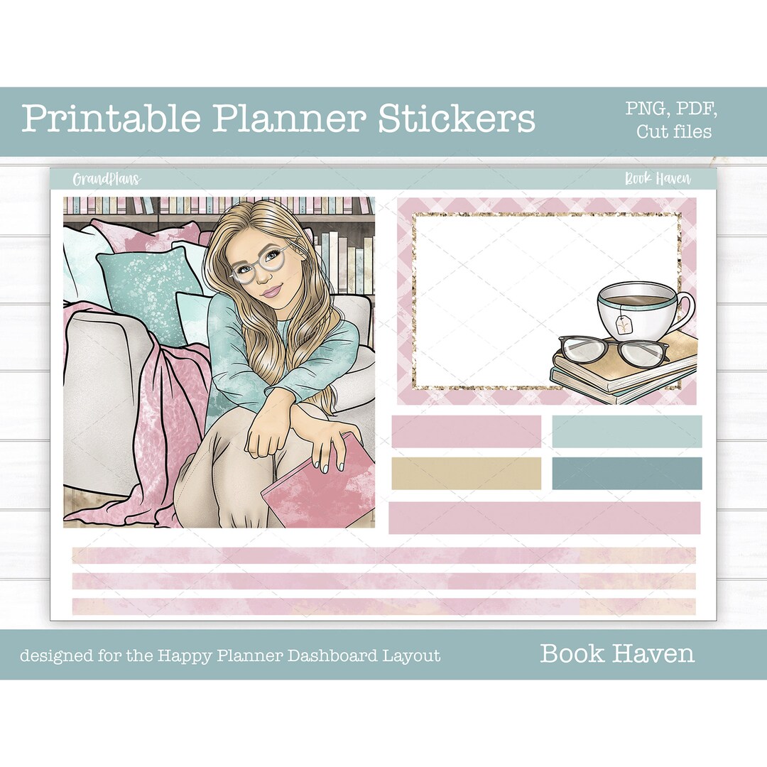 Printable Planner Stickers, Weekly Sticker Kit, Happy Planner Dashboard ...
