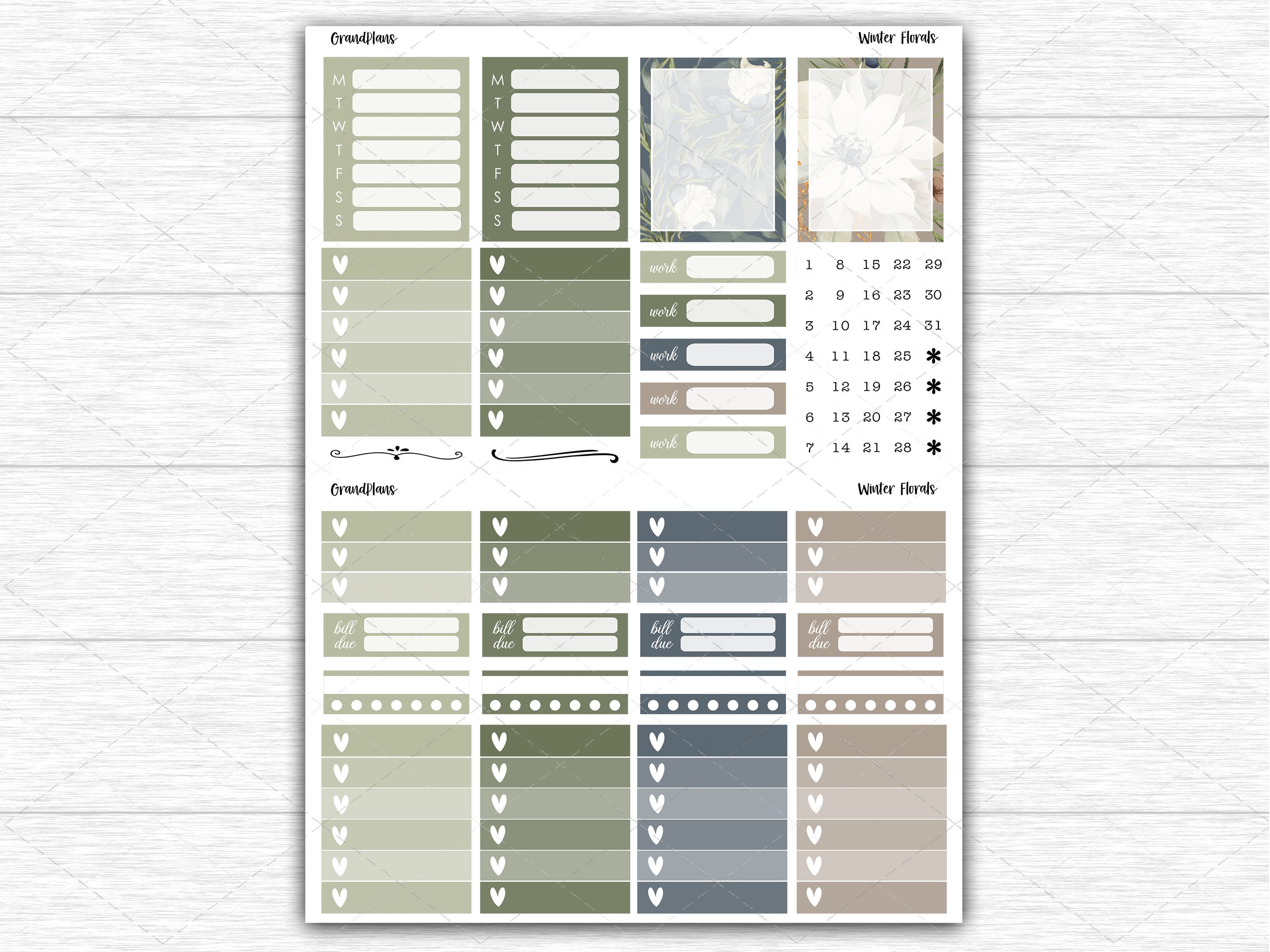 Printable Planner Stickers Weekly Sticker Kit EC Vertical - Etsy