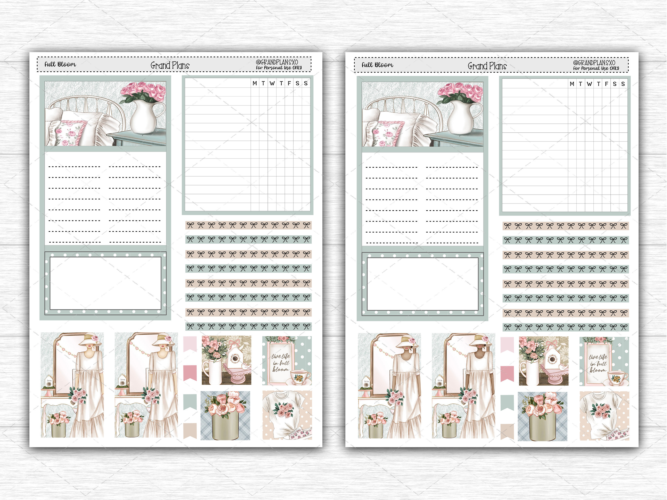 Printable Happy Planner Dashboard Layout Weekly Sticker Kit - Etsy