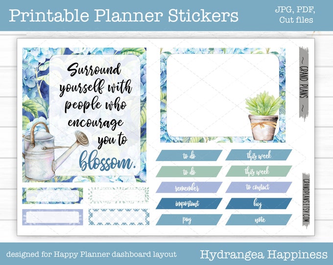 Printable Stickers | Happy Planner Dashboard Layout | Weekly Kit ...
