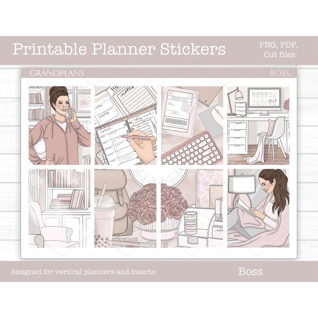 Printable Planner Stickers, Weekly Sticker Kit, Boss, Erin Condren ...