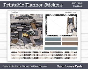 Spring Printable Planner Stickers, Spring Farmhouse Weekly Sticker Kit ...