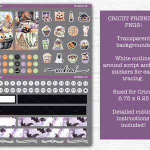 Printable Planner Stickers, Weekly Sticker Kit, All Hallow's Eve, Happy ...