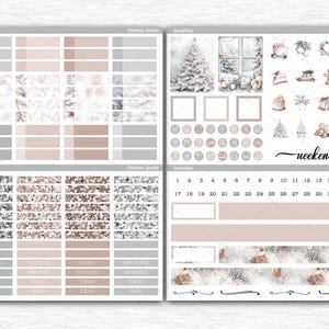 Printable Planner Stickers, Weekly Sticker Kit, Christmas Sparkle, Erin ...