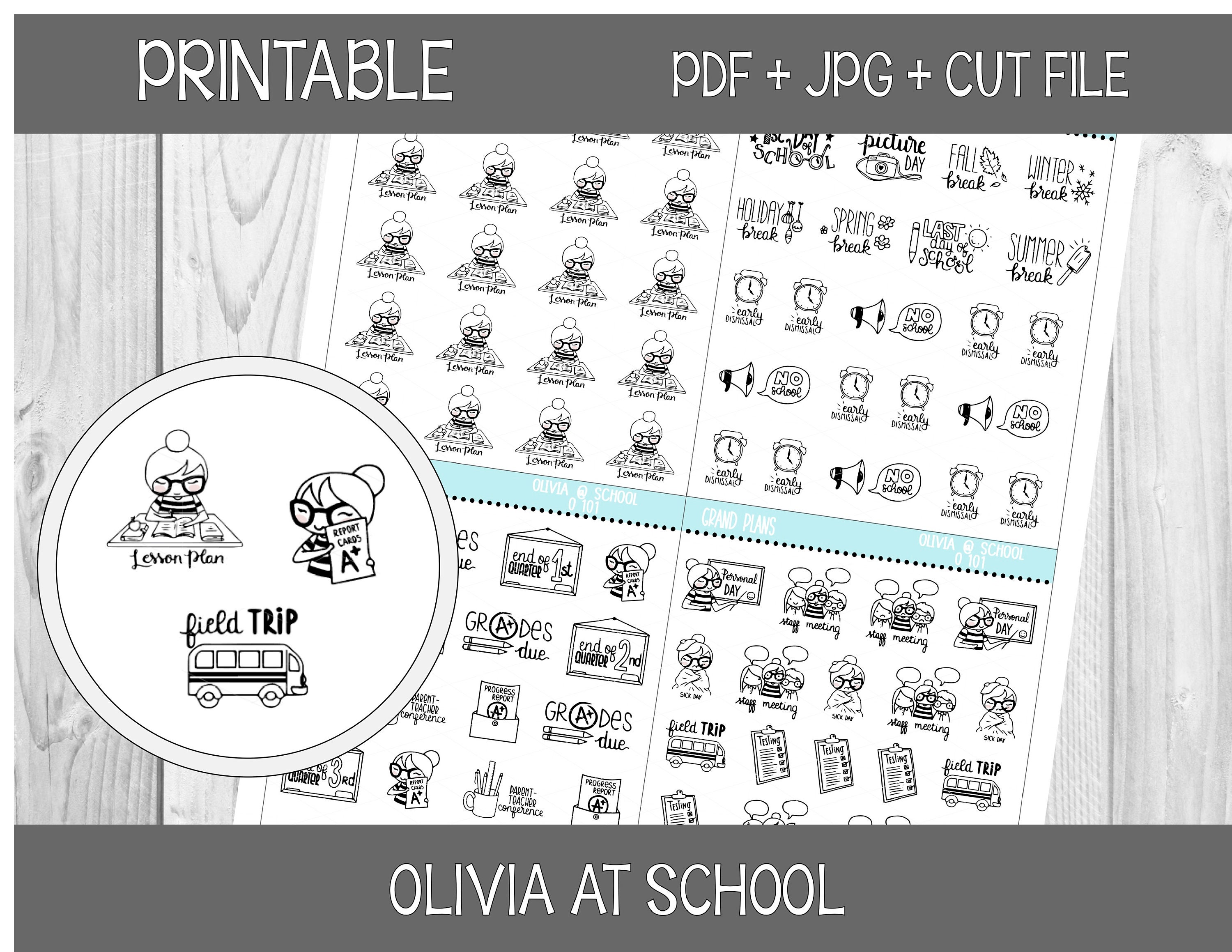 Printable Stickers Teacher Stickers School Stickers - Etsy