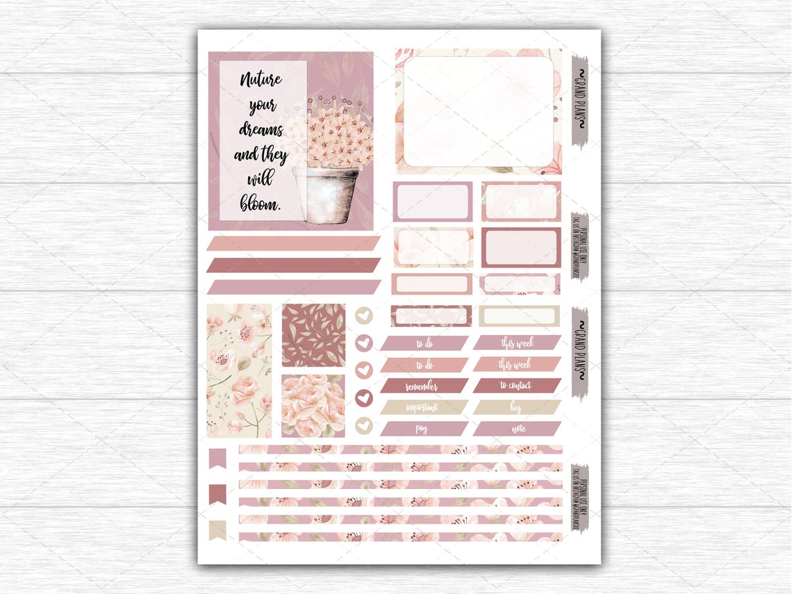 Printable Happy Planner Dashboard Layout Weekly Sticker Kit - Etsy