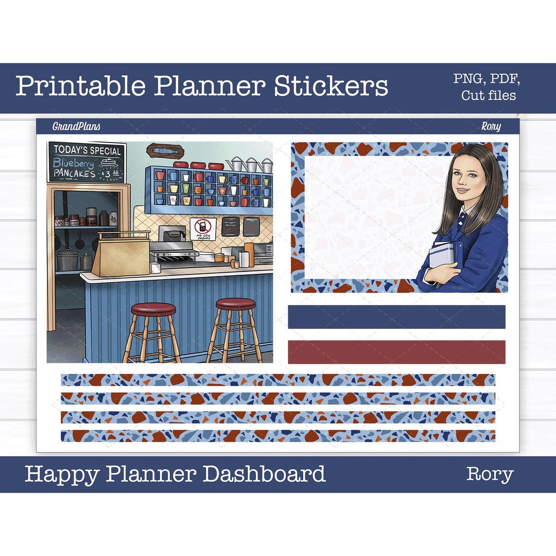 Printable Planner Stickers, Rory Weekly Sticker Kit, Happy Planner ...