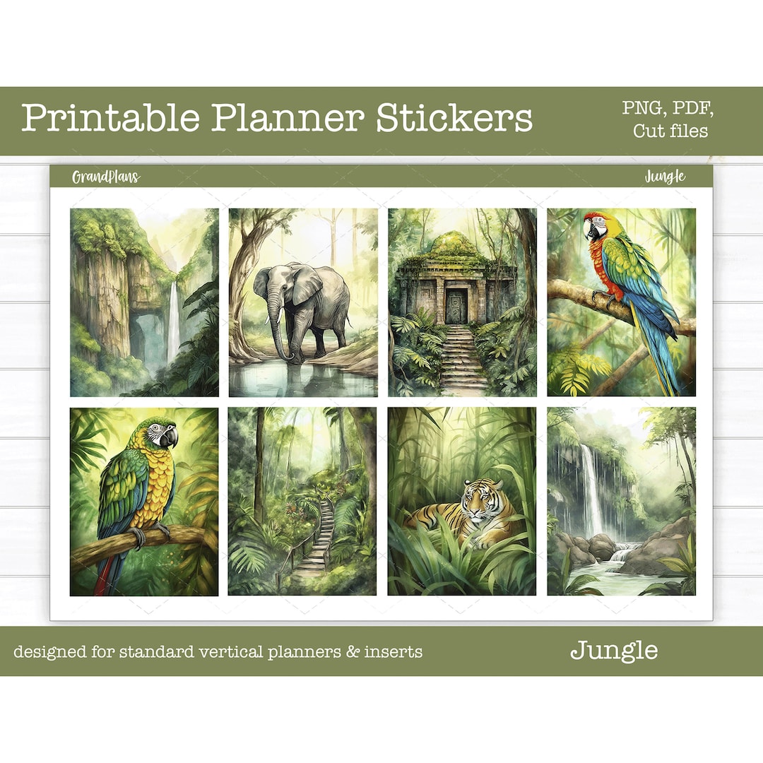 Printable Planner Stickers, Weekly Kit, Erin Condren Stickers, Vertical ...