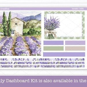 Printable Planner Stickers, Lavender Fields Weekly Sticker Kit, Happy ...