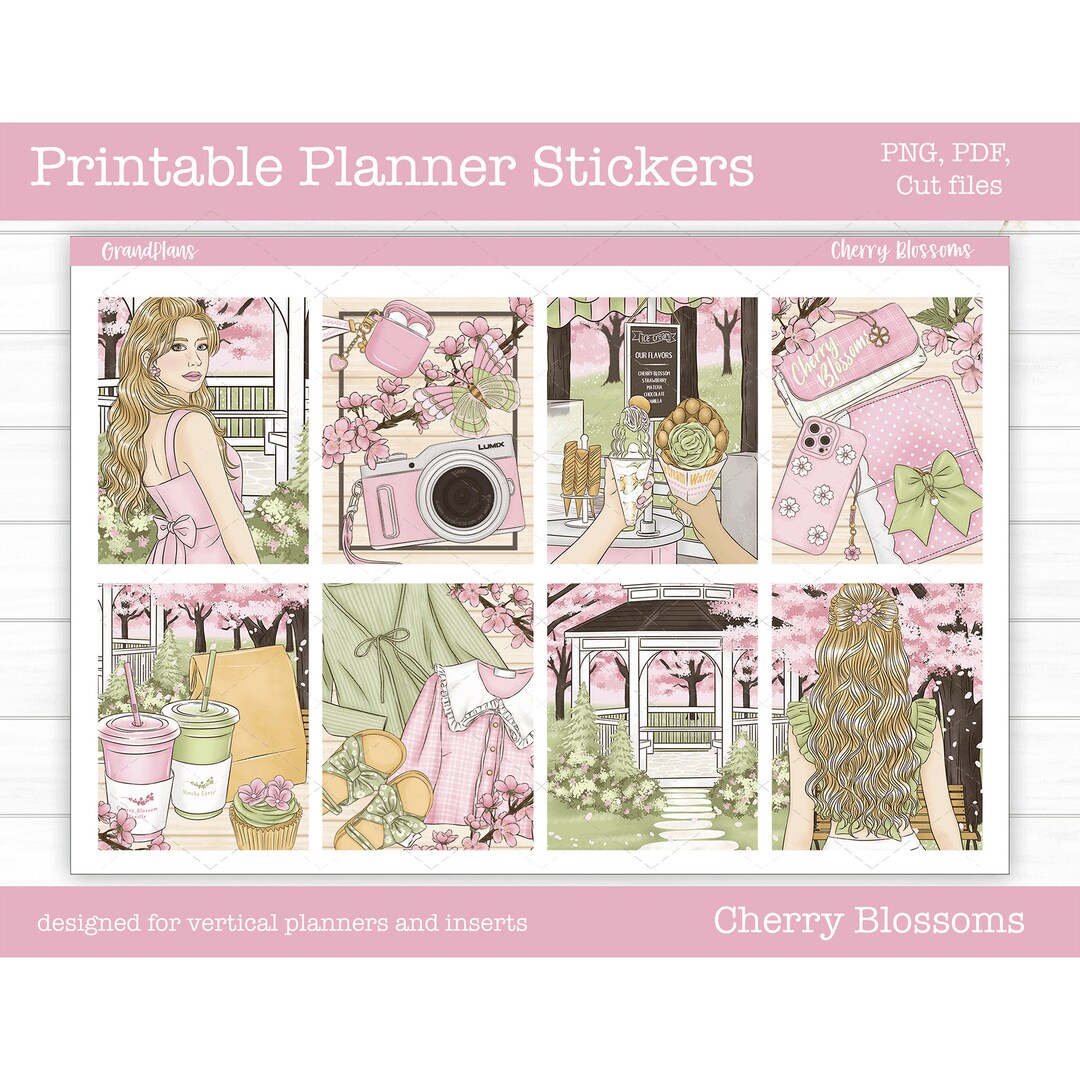 Printable Planner Stickers, Weekly Sticker Kit, Spring, EC Planner ...