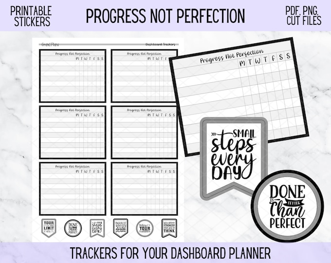 Printable Stickers | Happy Planner | Dashboard Layout | Habit Trackers ...