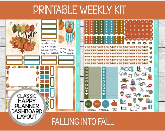 Printable Stickers | Happy Planner Dashboard Layout | Weekly Kit ...