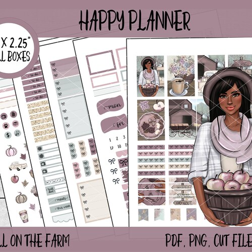 HAPPY PLANNER Fall PRINTABLE Sticker Fall Printable Sticker | Etsy