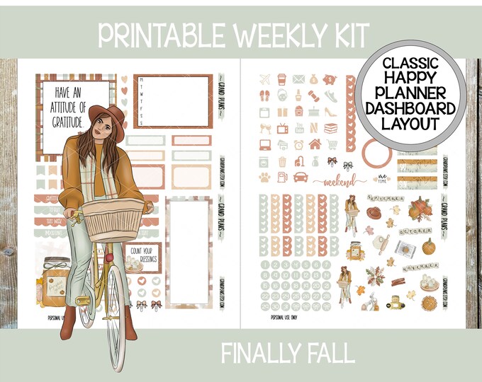 Printable Stickers | Happy Planner Dashboard Layout | Weekly Kit ...