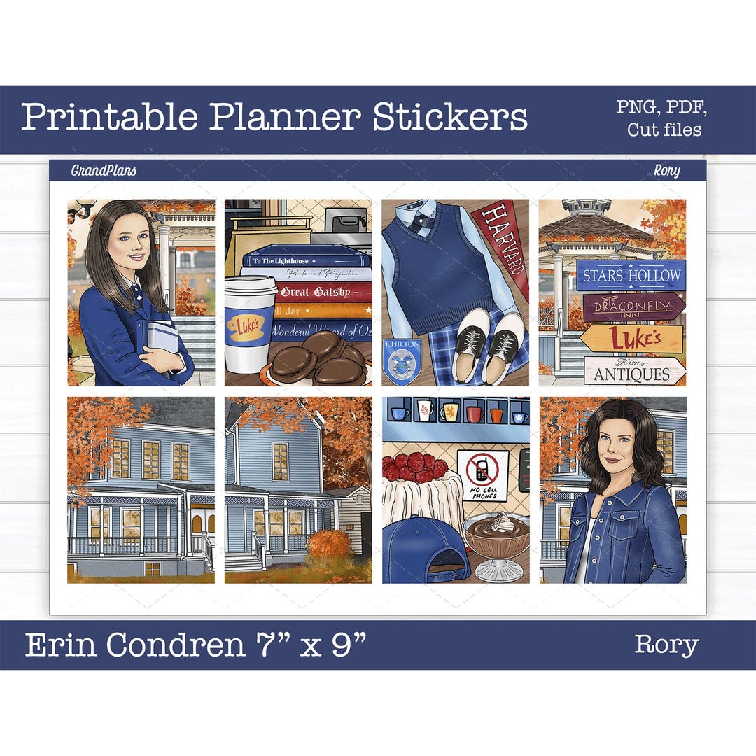 Rory Planner Stickers | Printable Weekly Kit for Erin Condren and ...