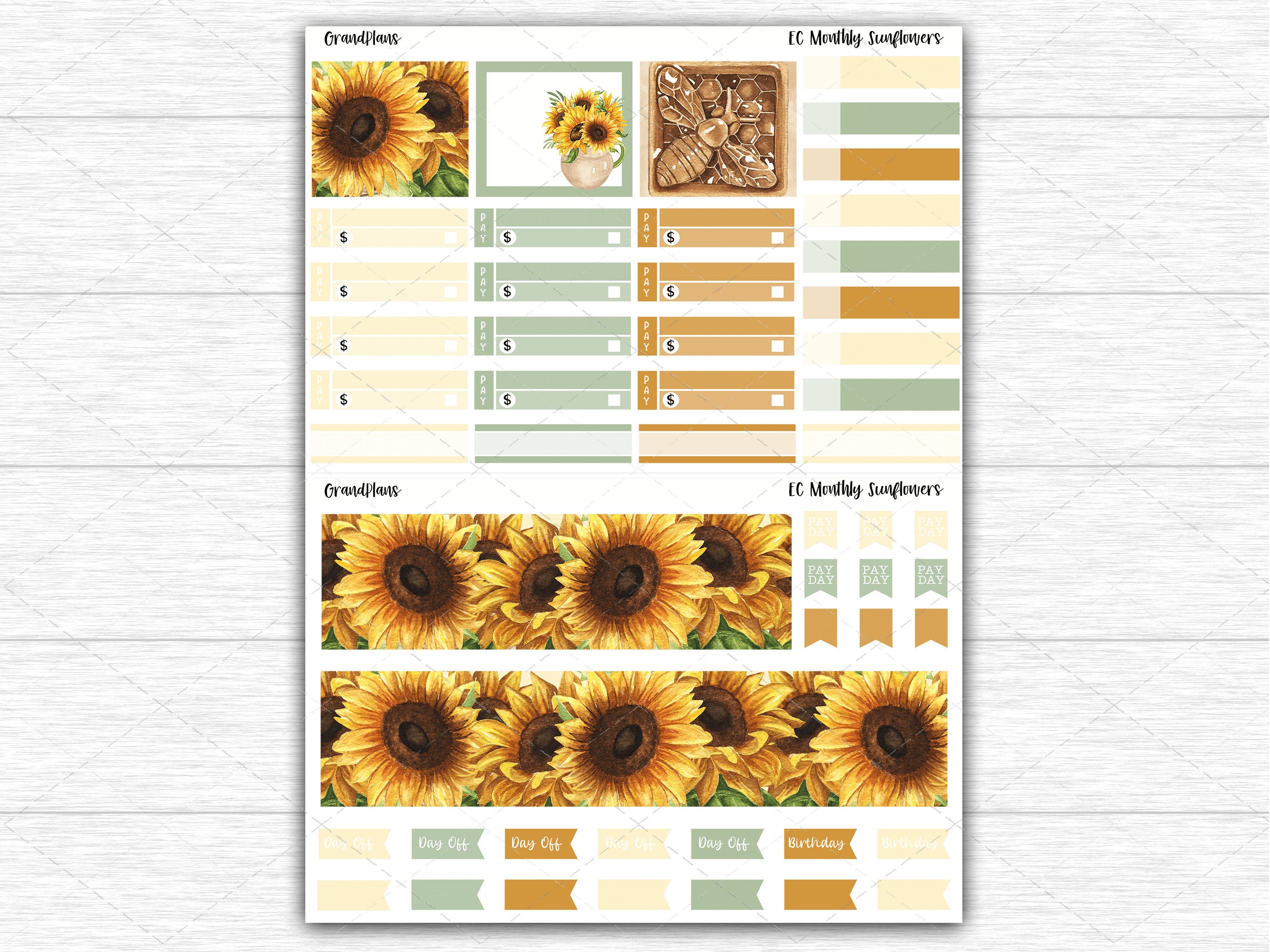 Printable Erin Condren Monthly Planner Sticker Kit - Etsy