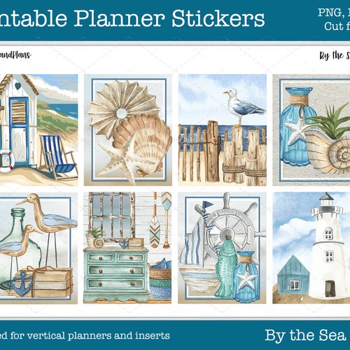 PRINTABLE Nautical Planner Stickers Beach Weekly Planner - Etsy