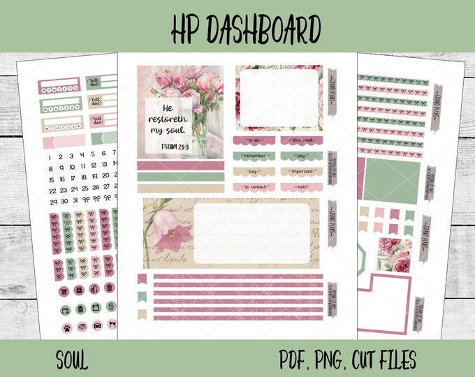 Printable Stickers | Happy Planner Dashboard Layout | Weekly Kit _ SOUL ...