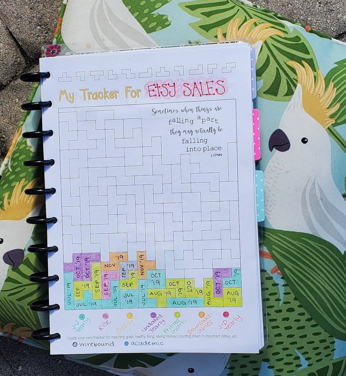 Tetris Blank Habit Tracker | Downloadable Planner Insert | Printable ...
