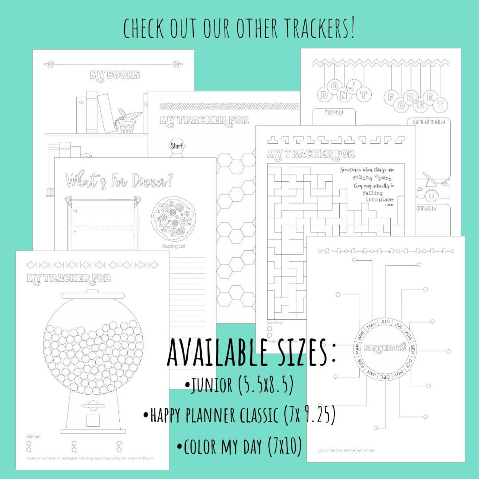 Hexagon Habit Tracker Downloadable Planner Insert Printable Planner ...