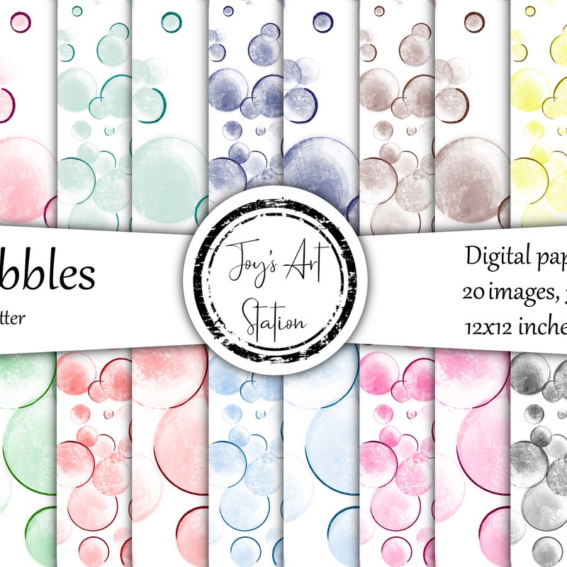 Bubble Digital Paper - Etsy