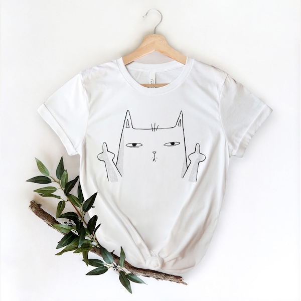Cat Middle Finger Shirts - Etsy
