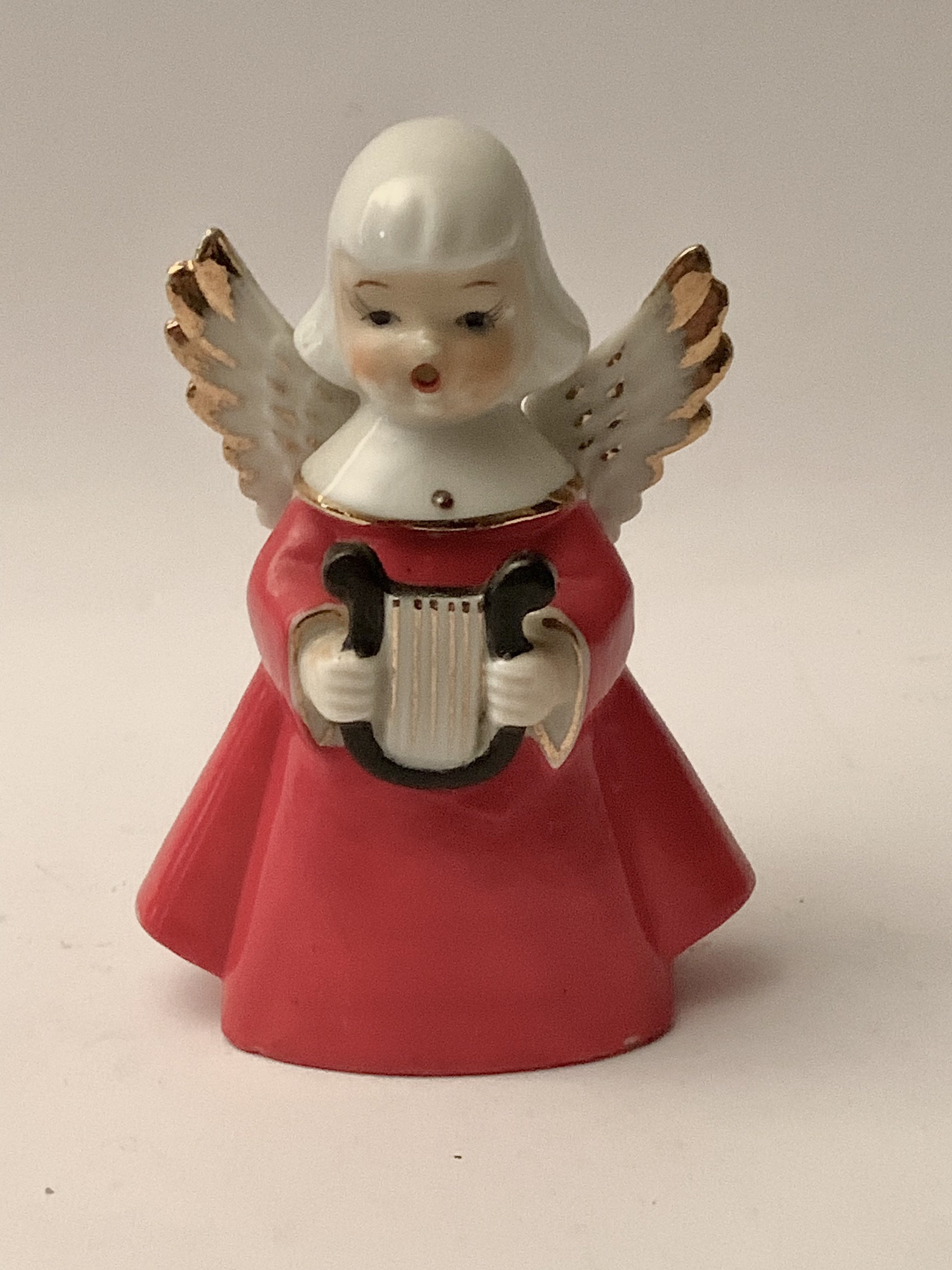 Vintage Handpainted Christmas Angel Figurines Playing Musical ...
