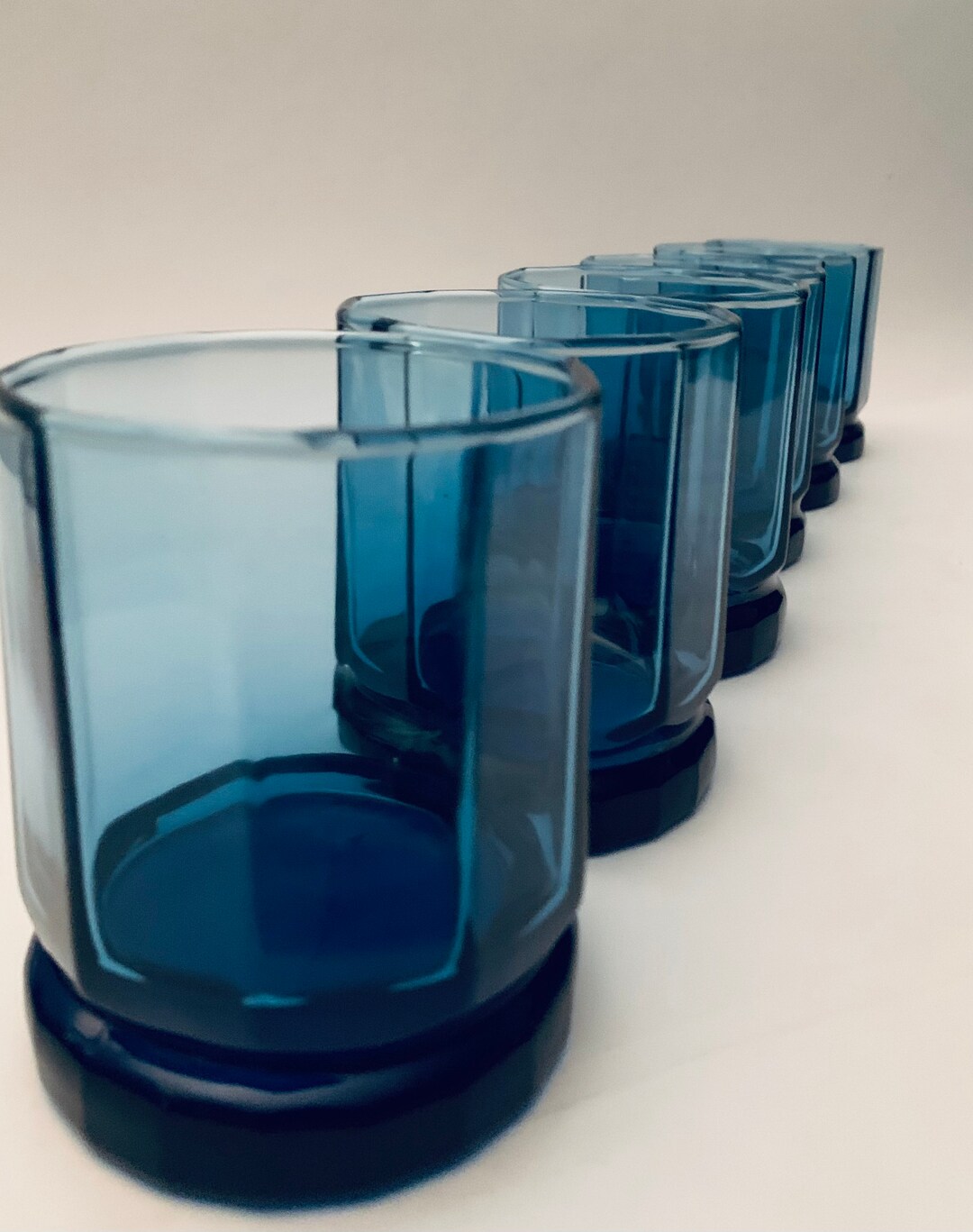 Anchor Hocking Essex Cobalt Blue Juice Glasses / Rocks Glasses - Sold ...