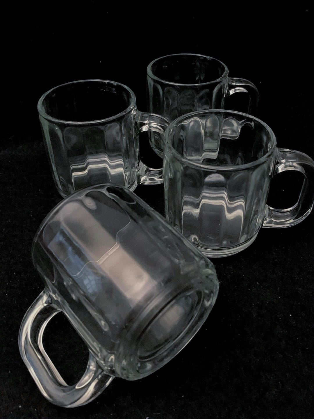 Arcoroc Simplicity Clear Glass Coffee Mugs - Set of (4) - Etsy