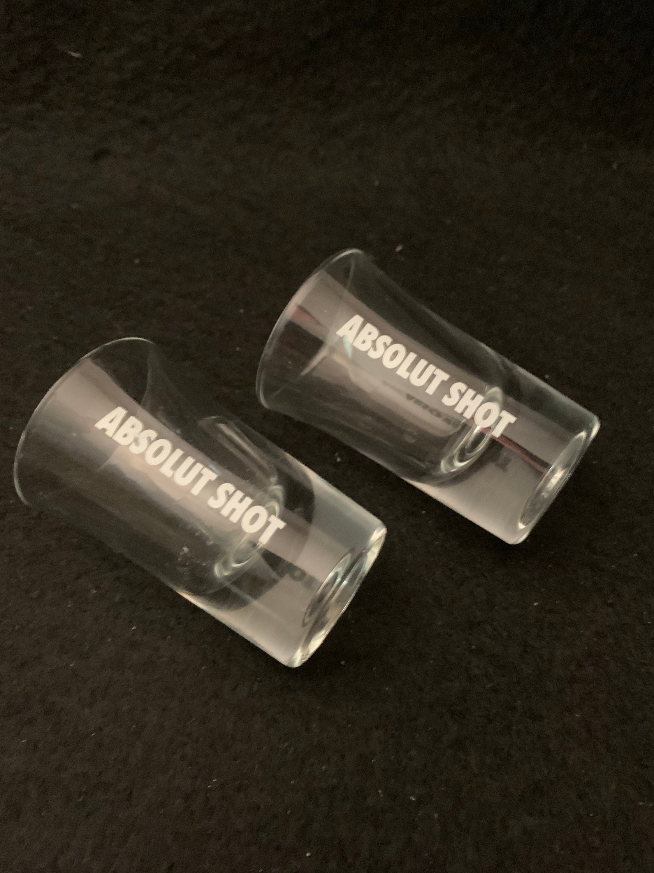 Vintage Pair of Absolut Vodka Flared Shot Glasses | Etsy