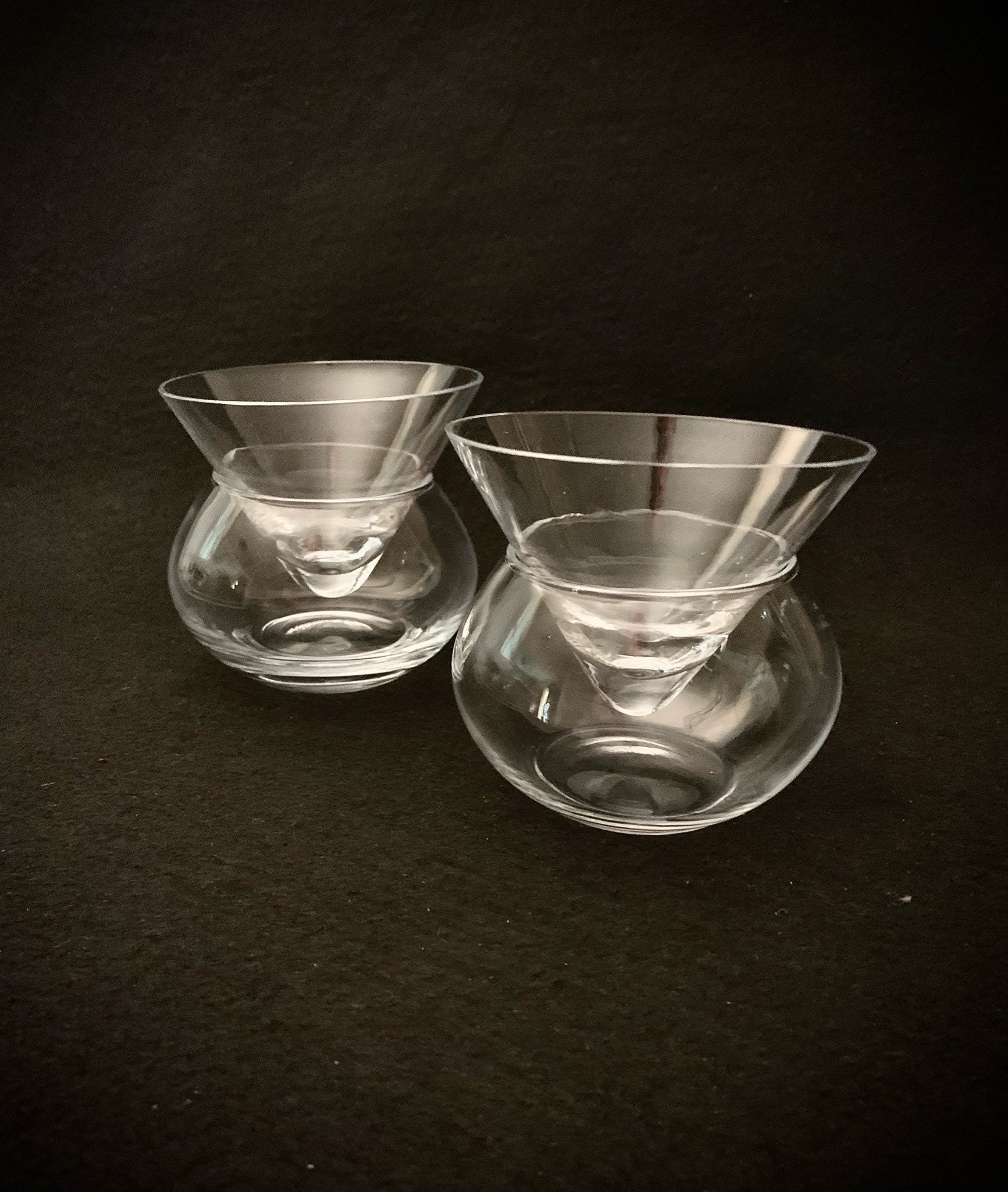 Stemless Martini Glasses With Chiller Elegant Chilled Bowl - Etsy