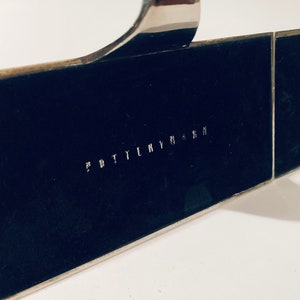 Vintage Heavy Pottery Barn “JOY” Fireplace Mantle Stocking Holders ...