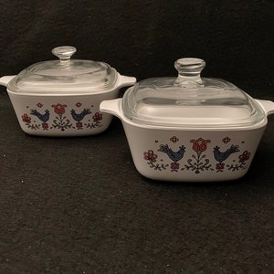 1975 Corning Ware Covered Petite Pans P-41-B and P-43-B Dishes - Etsy