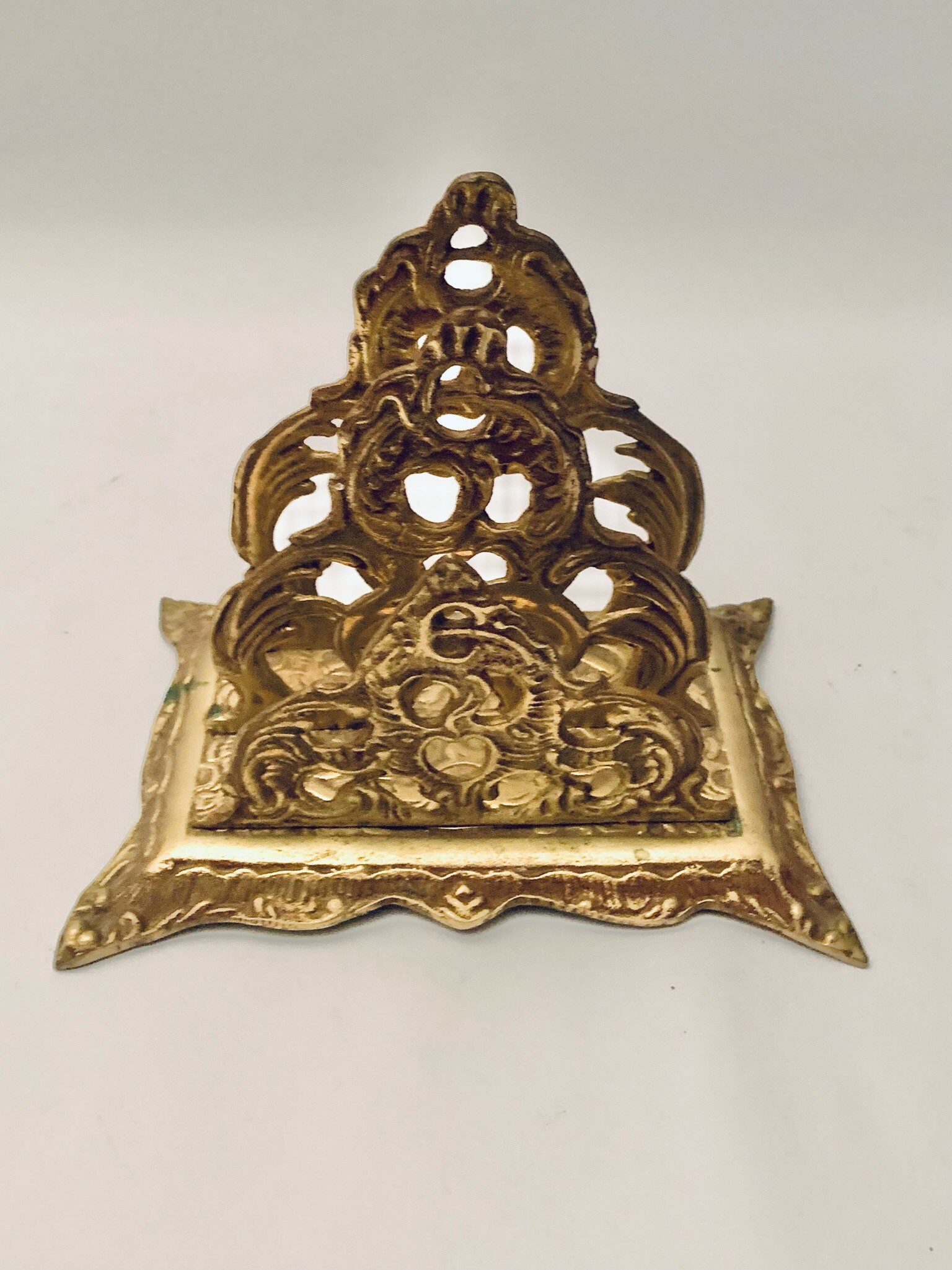 Vintage Ornate Brass Office Desk Letter Holder / Antique - Etsy