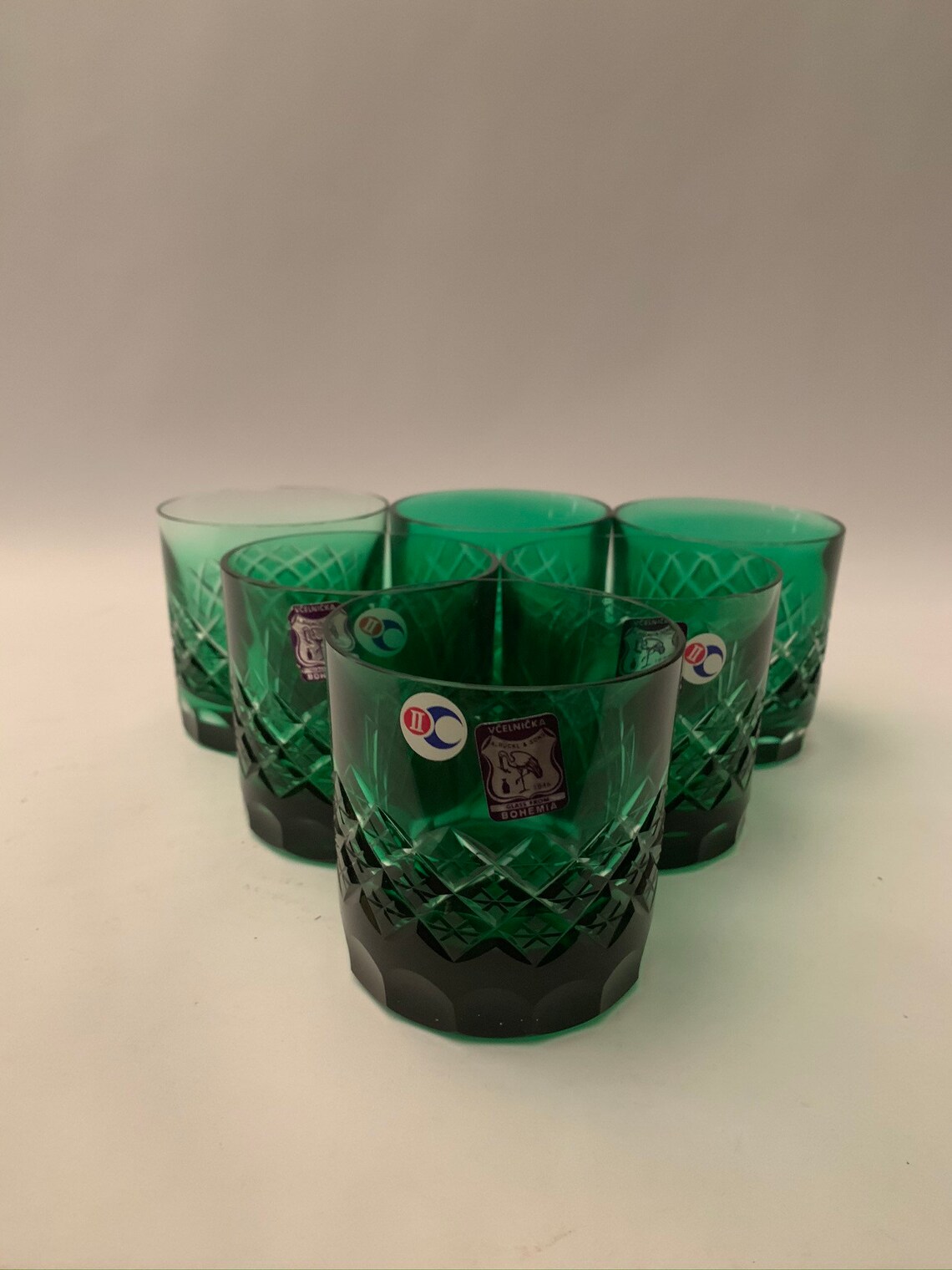 Vintage A Ruckl and Sons Bohemia Old Fashion Tumblers - Set of (2) - Etsy