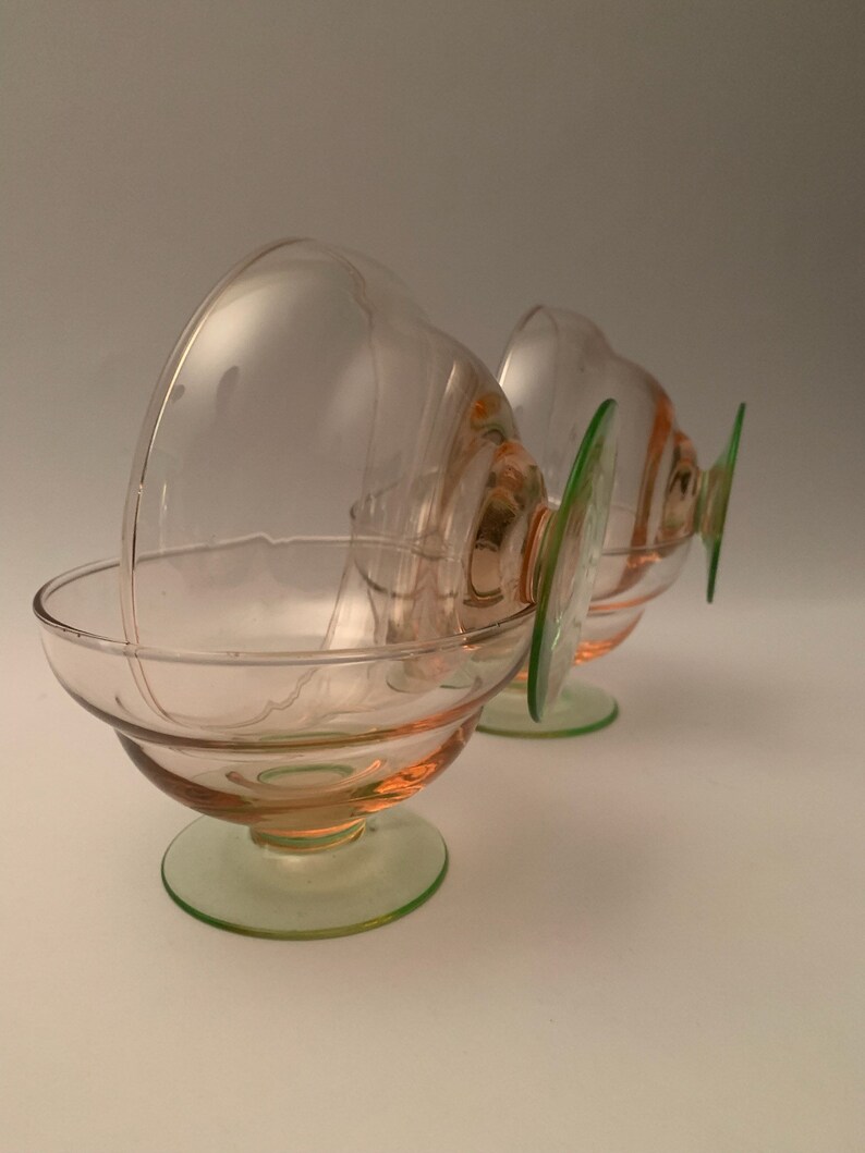 Vintage Tiffin Watermelon Glass Beehive Comport / Footed - Etsy