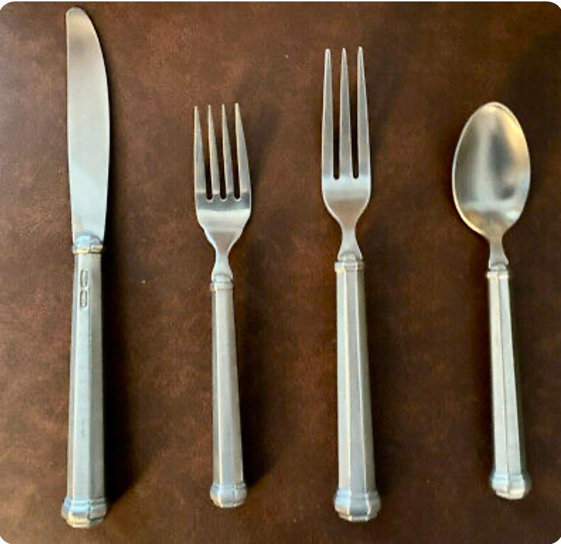 Vintage Gorham Pewter Octette Flatware Set Vintage Silverware - Etsy