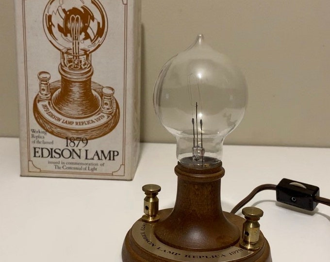 First Edition 1879 Edison Lamp Replica - Issued in Commemoration of the ...