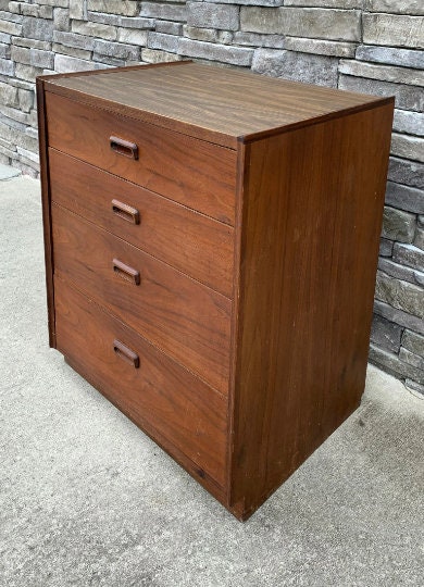 Lane Mid Century Walnut & Formica 4-drawer Chest of Drawers | Etsy