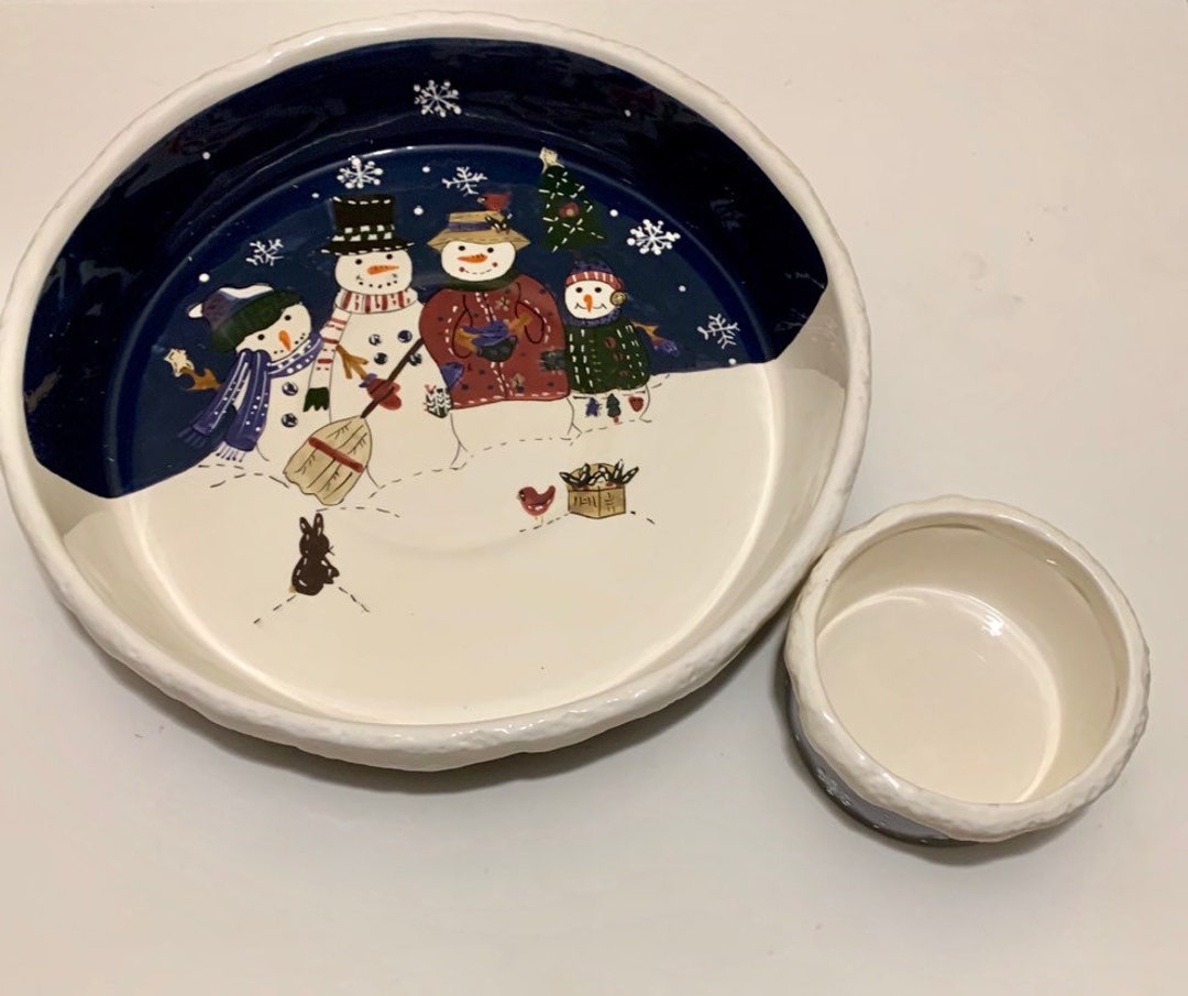 St Nicholas Square Snow Friends Collection Chip and Dip Bowls W ...
