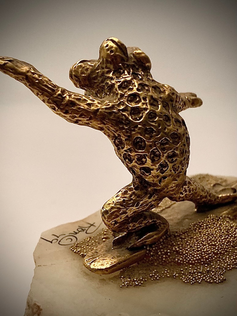 Vintage Ron Lee 1979 Signed Surfing Frog Sculpture - Etsy