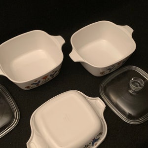 1975 Corning Ware Covered Petite Pans P-41-B and P-43-B Dishes - Etsy
