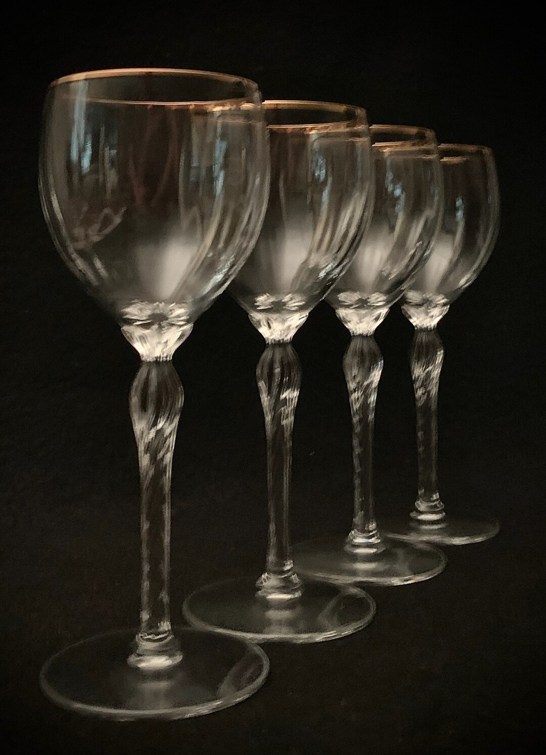 Lenox Crystal Citation Gold Wine Glasses Set Of 2 Or 4 Etsy