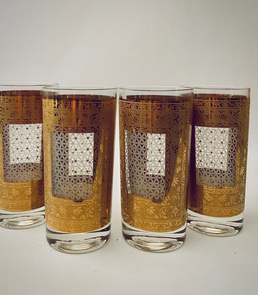 Vintage MCM Mid-century 22k Gold Highball Glasses – Pasinski Kashmir ...