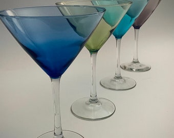 Colored Martini Glasses - Etsy