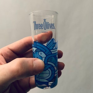 Three Olives Vodka Shot Glasses. - Set of (4) - Etsy