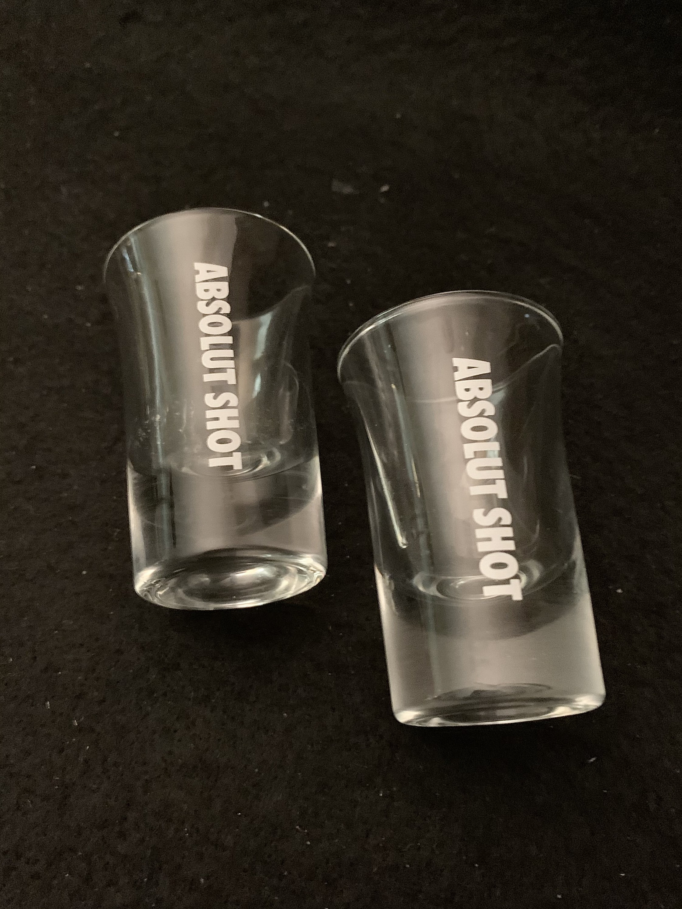 Vintage Pair of Absolut Vodka Flared Shot Glasses | Etsy