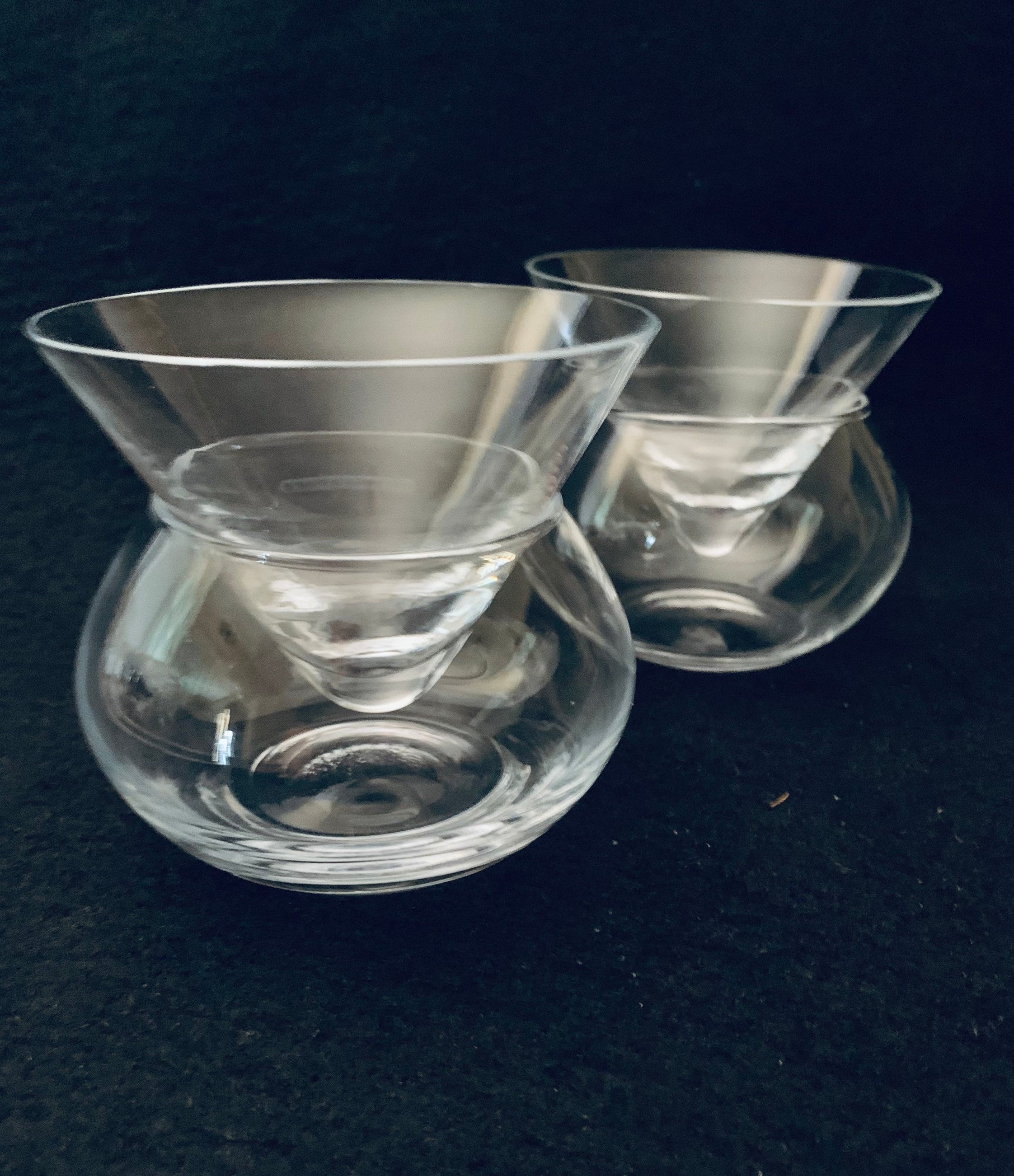Stemless Martini Glasses With Chiller Elegant Chilled Bowl - Etsy