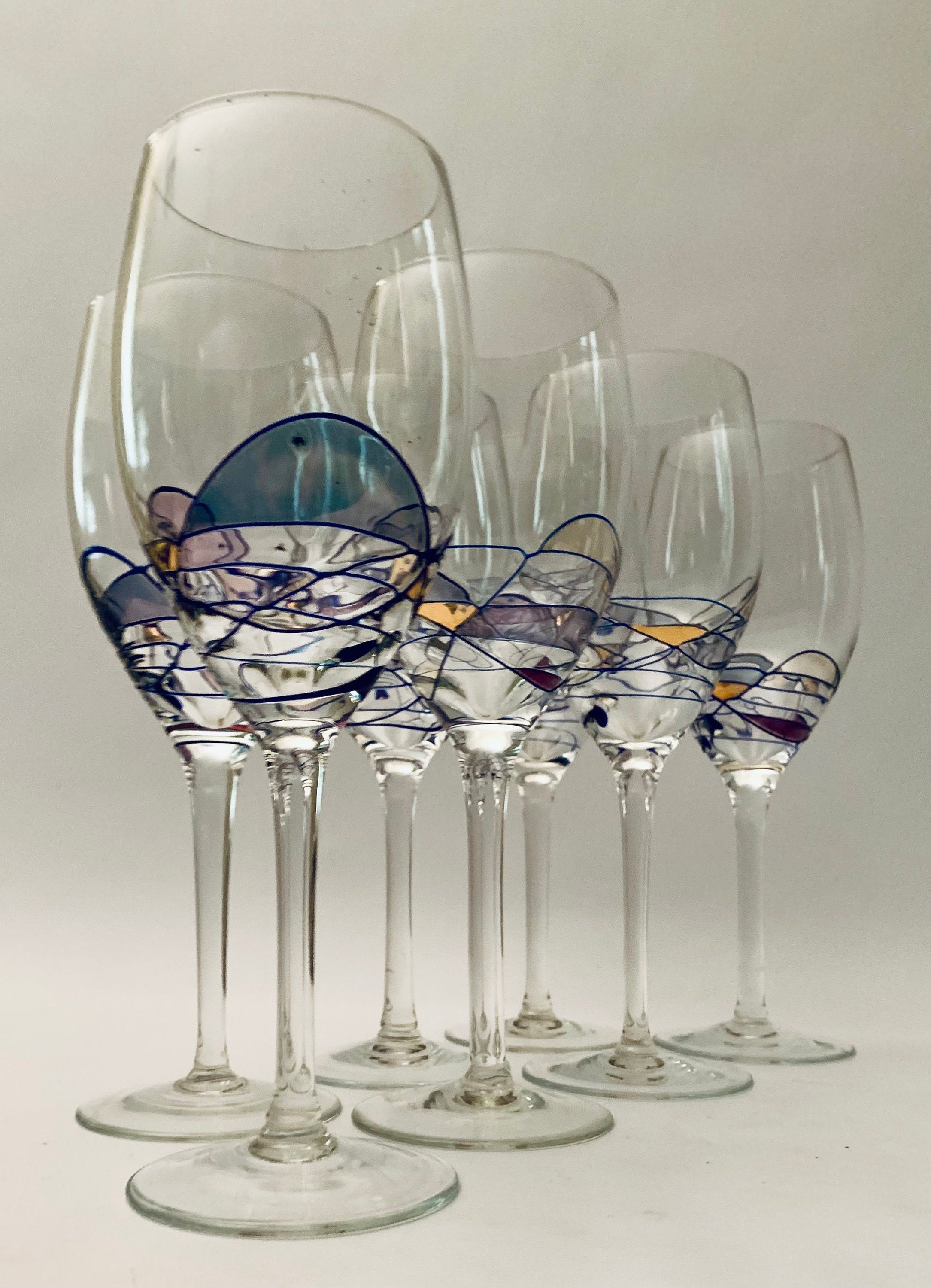 Barware Mosaic Wine Glass Drink & Barware etna.com.pe