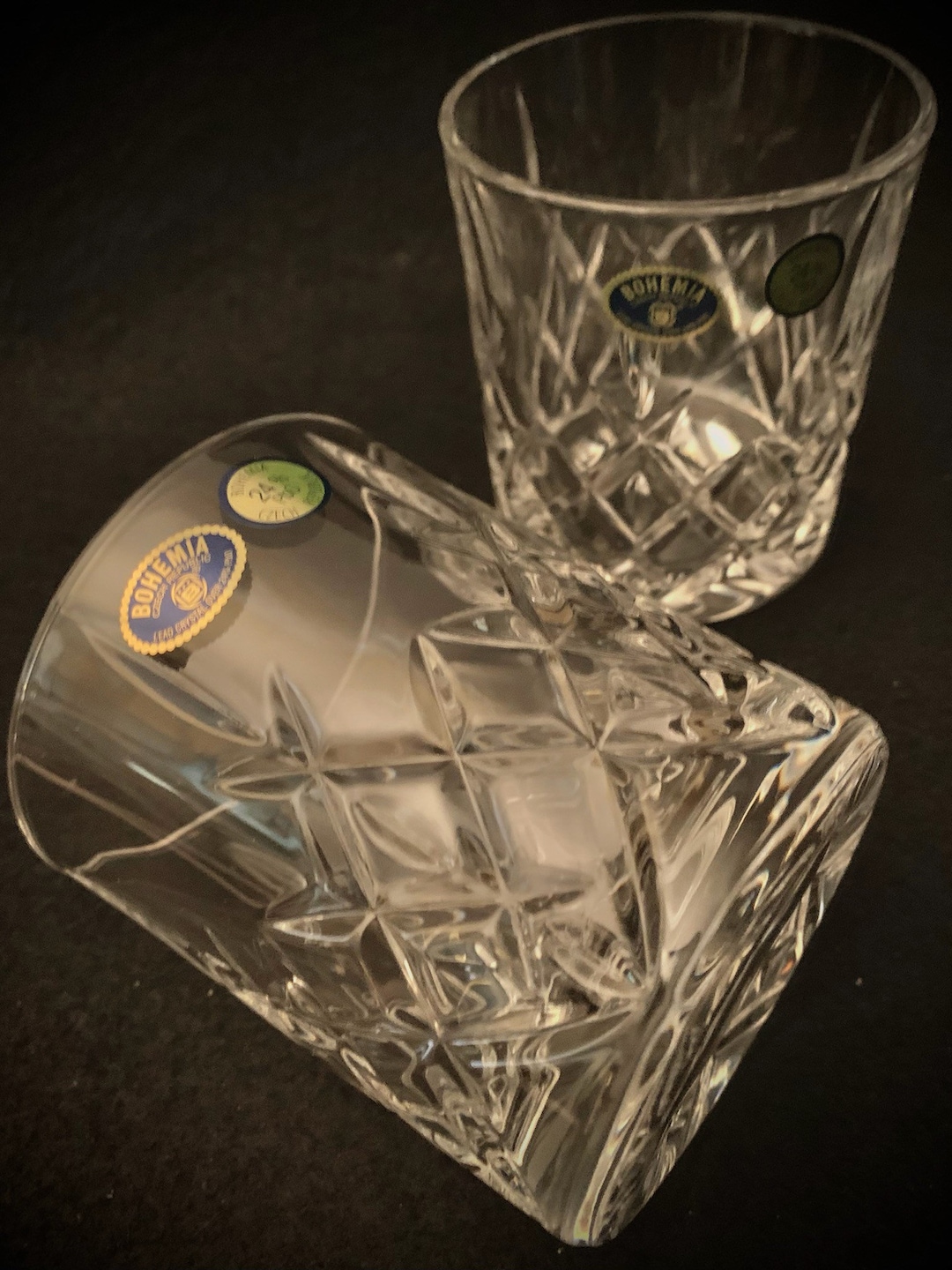 Whiskey Tumbler / Crystal Rocks Glasses - Double Old Fashioned Bohemia ...